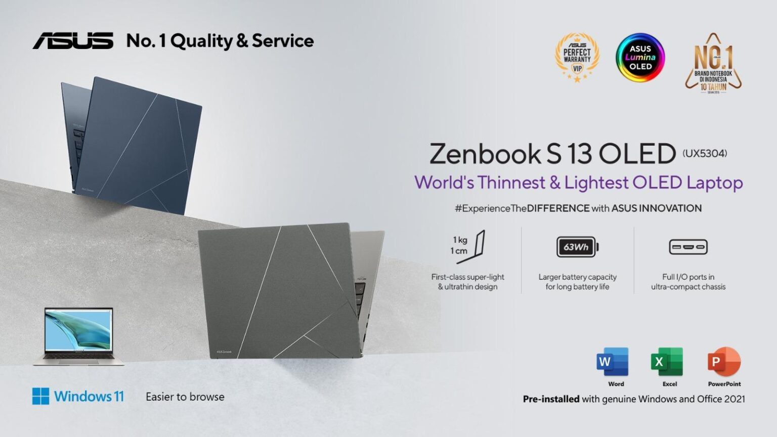 Kelebihan Lumina OLED ASUS ZenBook S13 OLED UX5304 - Soltan World